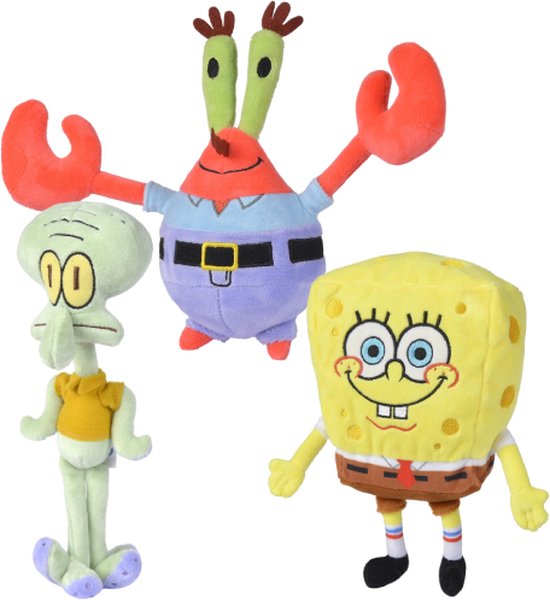 Spongebob Squarepants + Octo Tentakel + Meneer Krabs Pluche Knuffel Set ...
