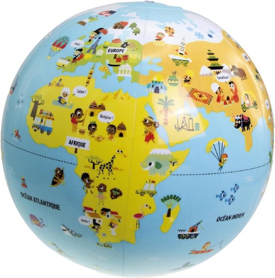 Wereldbol Spelenderwijs de Wereld Verkennen Opblaasbaar Rood 30 cm ...