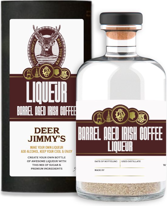 Deer Jimmy's® Make Your Own Liqueur - Barrel Aged Irish Coffee - Maak ...