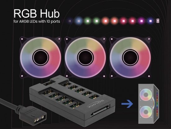 RGB Hub voor argb LED's met 10 poorten | bol