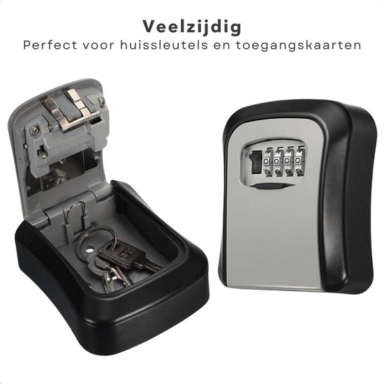 Compacte Sleutelkluis - Sleutelkastje Met Code - Veilige Sleutelopslag ...