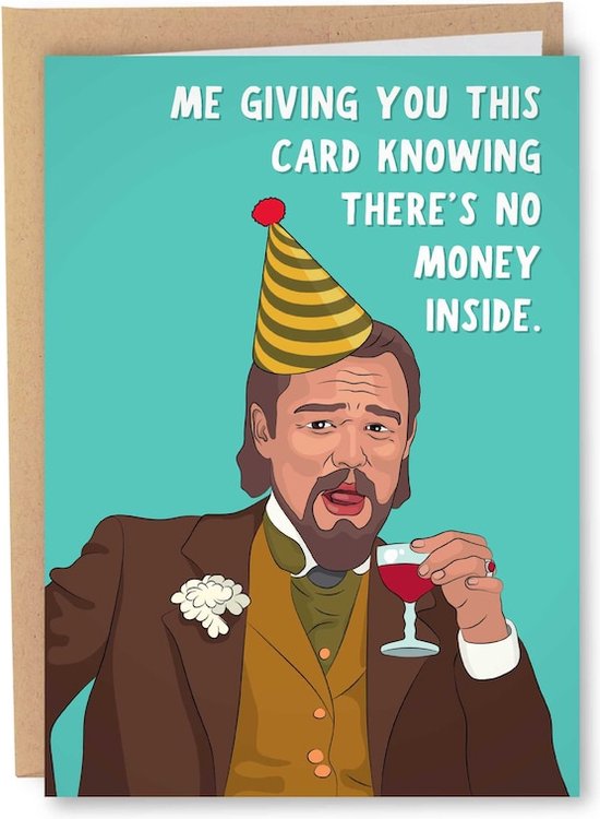 Enluxe Grappige Wenskaart - 'Giving You This Card Knowing There's No ...