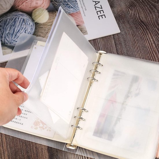 6-Hole Binder Bags - A5 Size - Pack of 20 - Waterproof Document Holder ...