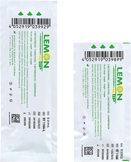 Lemon Swabs - met glycerine - 25 x 3 stuks - mondverfissende ...