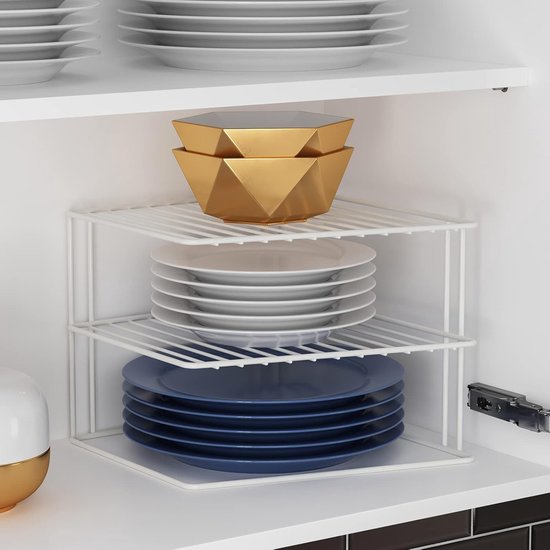 NORDIVAR® - Set van 2 Witte Kastinzetten, Dubbele Etages voor Extra ...