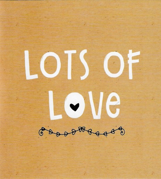 Wenskaart | 10 stuks | Lots of love | bol