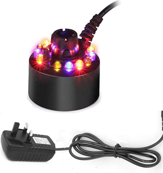 Mini Mist Maker met 12 LED Verlichting - Waterfontein Mistmachine voor ...