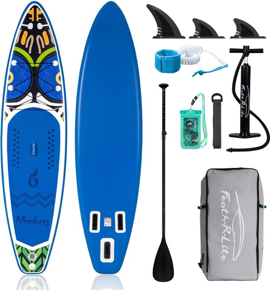 Opblaasbaar SUP Board tot 180kg - Peddle board - Complete set met... | bol