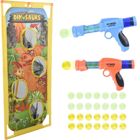 Power Popper Gun en dinosaurus staand schietdoel Foam Shooter Battle ...