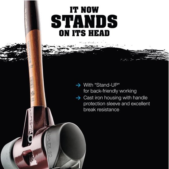 Simplex hamer met Superplastic en Stand-UP zwarte rubberen inzetstukken ...