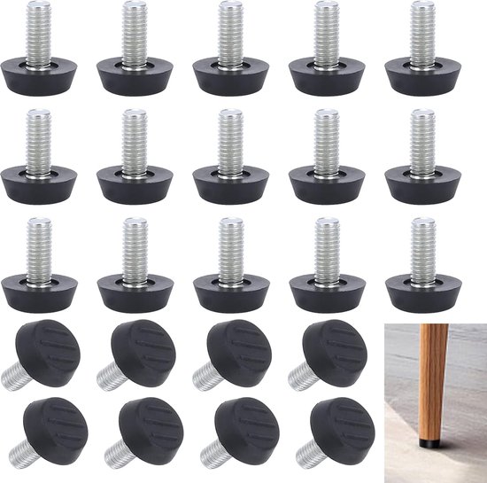 Stelpoot - 20 Stuks - Stelvoeten Met Viltjes - Stelvoet M6 - 20mm Dia ...