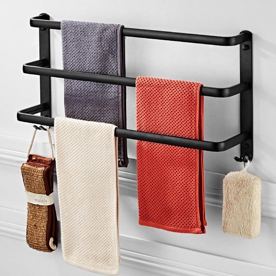 Handdoekrek Radiator 3 niveaus handdoekstang badkamer - wandmontage ...