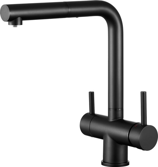 Goodivery ® Stijlvolle 3-Weg Keukenkraan met Uittrekbare Douche en 360° Draaiing | bol