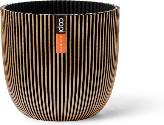 Capi Europe - Bloempot bol Groove 'made with' goud - 17x15 - Goud ...