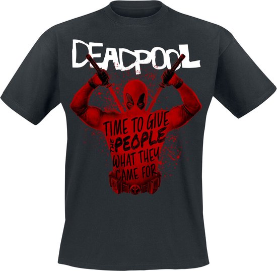 Deadpool 3 - Merc Splatter T-shirt zwart L - Katoen - Fan merch, Film ...