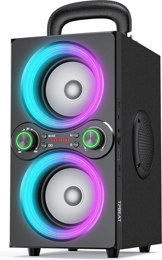 TPBEAT - 80W Bluetooth Luidspreker - Bass Boost - LED Verlichting | bol