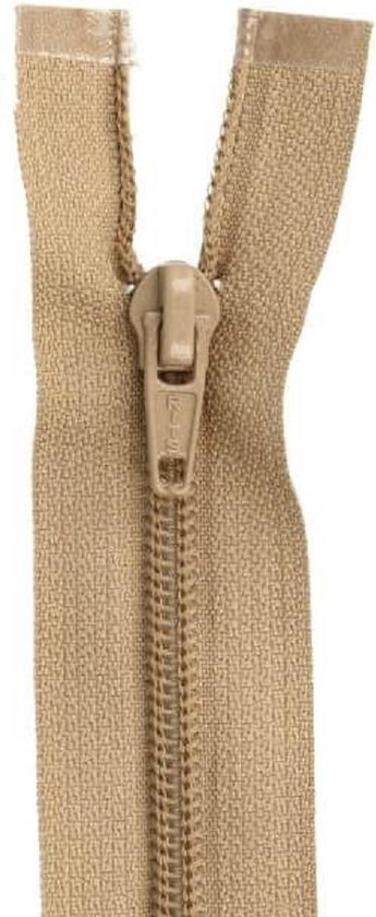 Rits deelbaar spiraal beige 65 cm | bol.com