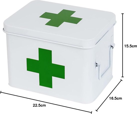 Medische Huisapotheek van Metaal - Praktische EHBO-doos voor Medicijnen ...