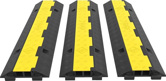 Kabelbescherming rubber 3 stuks met 2 kanalen en 10000LB capaciteit | bol