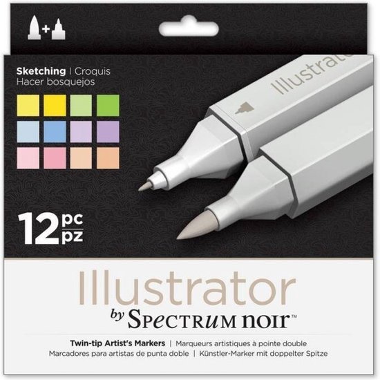 Spectrum Noir Illustrator 12 Pennen Sets - Schetsen | bol