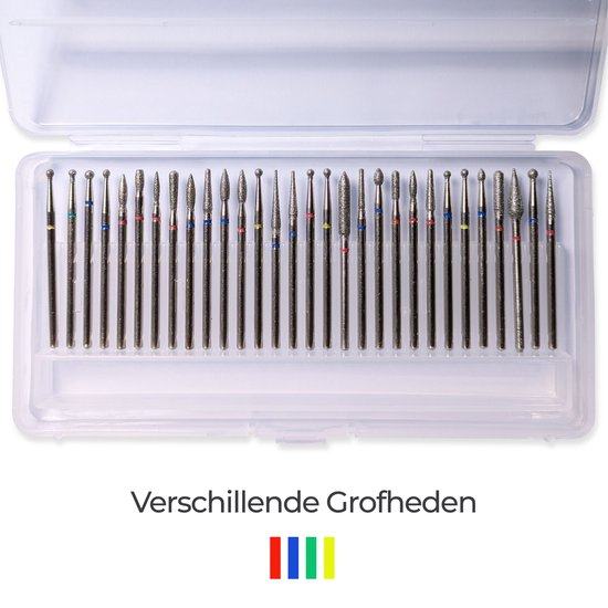 FOOCCA® Diamond / Diamant Nagelfrees Bitjes - Set 30 Stuks ...