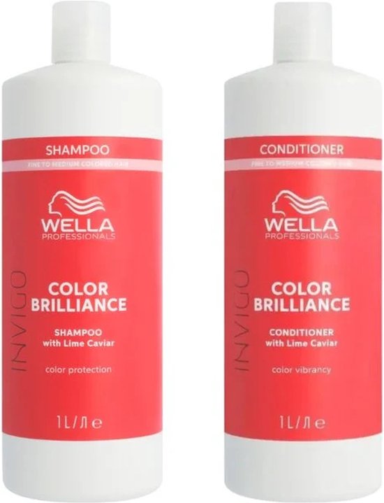 Wella - Color Brilliance Shampoo & Conditioner Fine Liter Set ...
