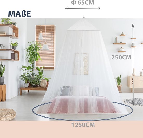 Klamboe met eenvoudige bevestiging en uitstekende luchtcirculatie | bol