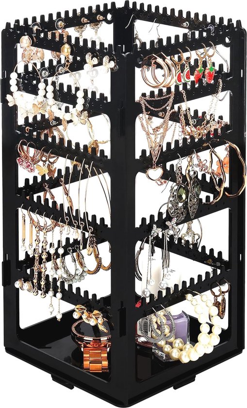 Opvouwbare Acryl Sieraden Organizer met 5 Lagen en 4 Panelen - Voor 220 ...