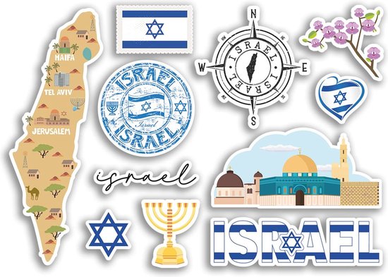 A5 Stickervel met Vinyl Stickers van Israël - Cultuur ...