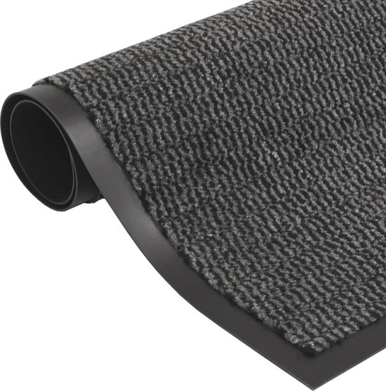 Rechthoekige Antraciet Droogloopmat - Schoonloopmat voor Vocht en Stof ...