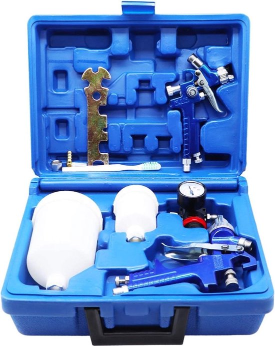 HVLP Verf Sproeier Set - 0.8 MM & 1.4 MM Nozzle - Professioneel ...