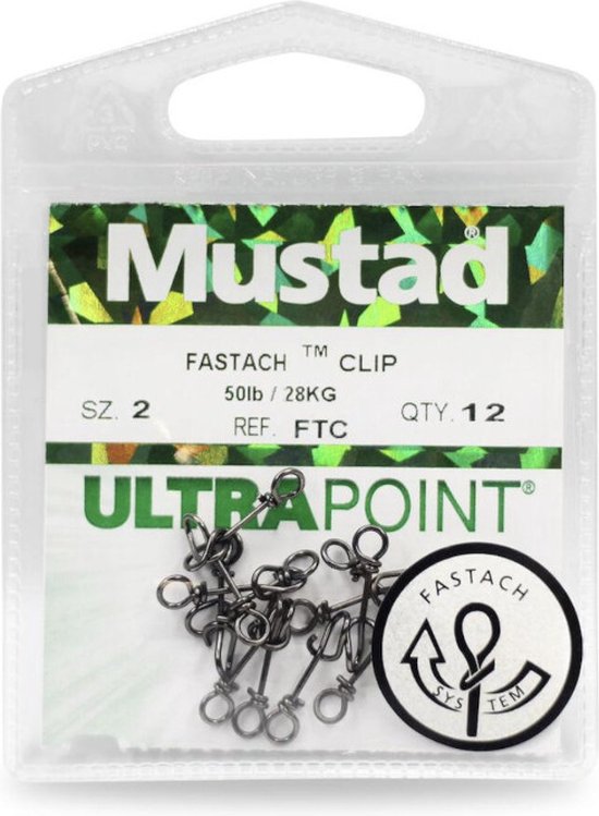 Mustad Fastach Clip Zwart Size 3 | bol