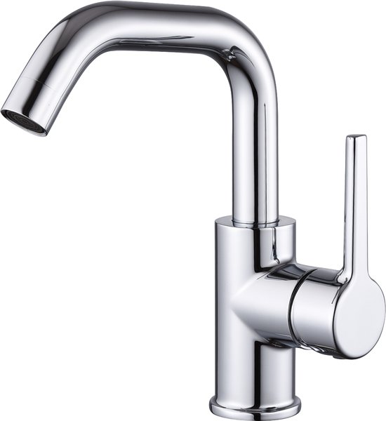 Inspire Kranen - Wastafelkraan - Badkamer Kraan - inclusief aansluitingen - Zilver | bol