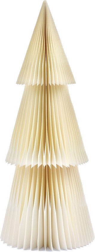 Only Natural papieren kerstboom XL in het ivoor met goud 150 x 60 cm ...