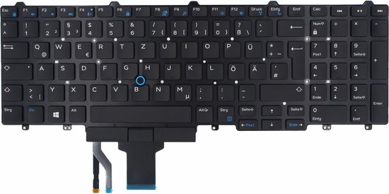 Notebook Toetsenbord (QWERTZ- DUITS) geschikt voor o.a. Dell Latitude ...