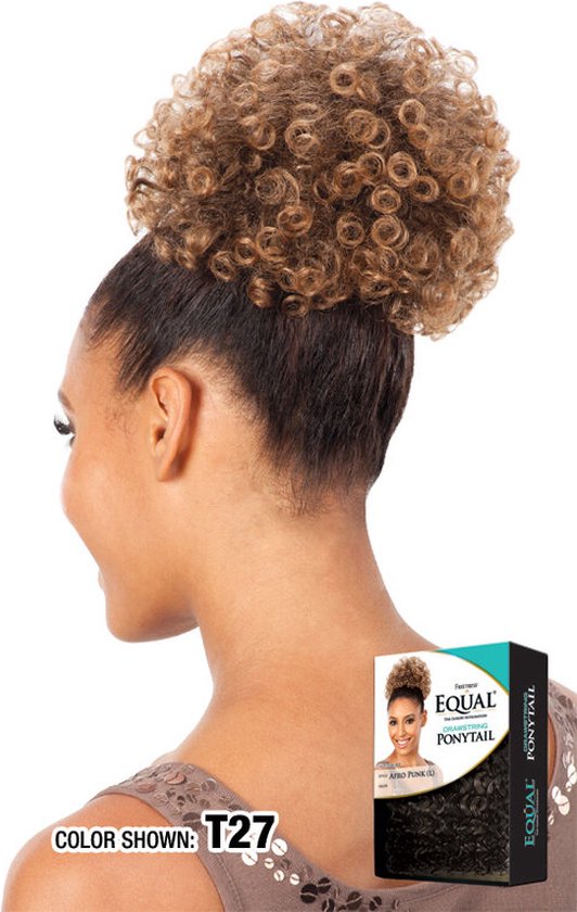 Equal Drawstring Ponytail Afro Punk Large (L) - 4 BROWN - 15 cm | bol