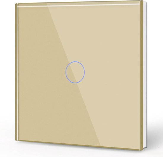 Lichtschakelaar gehard glas paneel met LED-indicator 1 Voudig 1 Weg ...