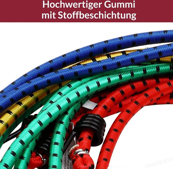 12x Spanelastiek Snelbinders Uitbreider Bagage Elastiek Duurzaam ...