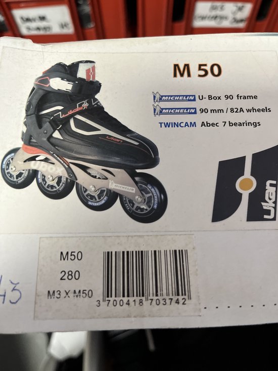Inline skate maat 43 UKAN M50 zwart Abec 7 Michelin | bol