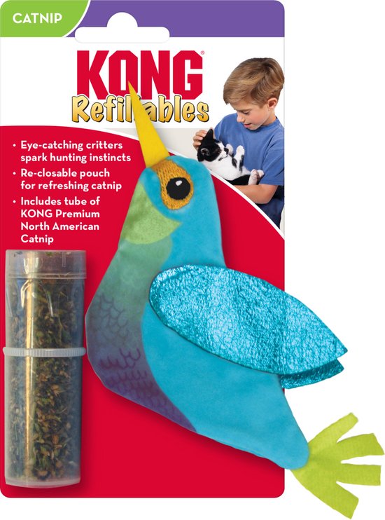 Kong Refillables Hummingbird - Kattenspeelgoed - Catnip - Kattenkruid - Hervulbaar -... | bol
