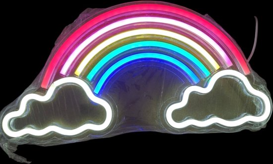 Luca Lighting Neon verlichting – Regenboog & wolken – Multicolour L38,5 ...