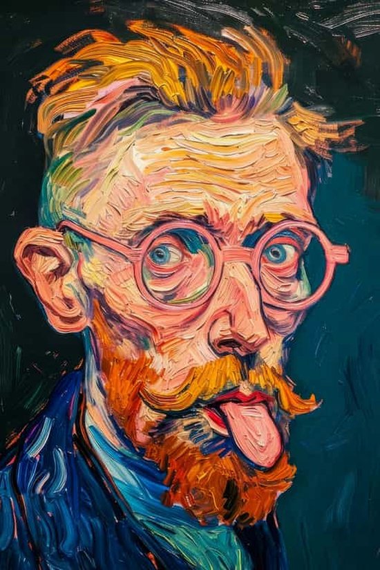 Vincent van Gogh Geïnspireerd Poster - Grappig - Klassiek - Humor ...