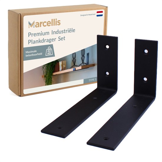 Marcellis - Industriële plankdrager - Voor plank 30 tot 35cm - mat ...