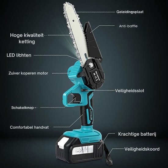 Mini Kettingzaag - Mini Chainsaw - Elektrische Snoeischaar ...