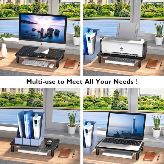 Verstelbare Monitorstandaard Verhoger - Geperforeerd Mesh Platform ...