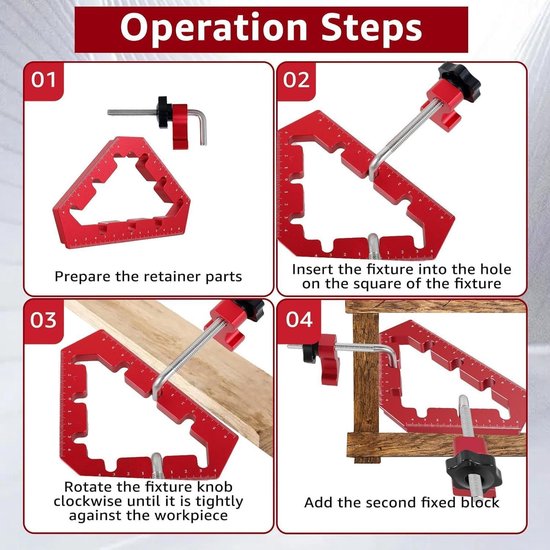 Hoekklemmen - 45/90 graden hoekklem van aluminiumlegering ...