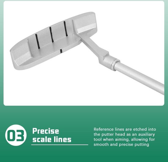 Vierdelige Opvouwbare Draagbare Golf Putter Club voor Putting Practice ...