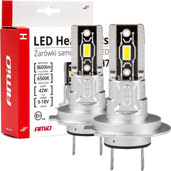 AMiO Dimlicht LED H7 Mini 6500k Wit (set) [Witte koplampen - Witte ...
