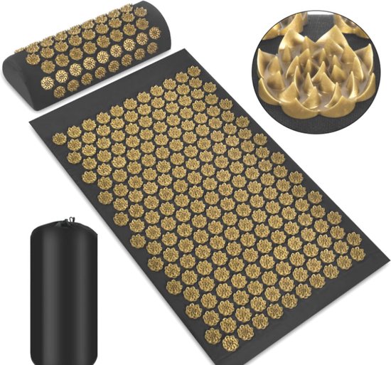 Spijkermat Set met Spijkerkussen - Acupressuur Mat - Spijkerbed ...