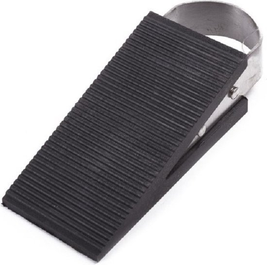 Deurstopper Premium Deur wig Rubber 12x5x3cm Binnen en Buiten RVS - 2 ...